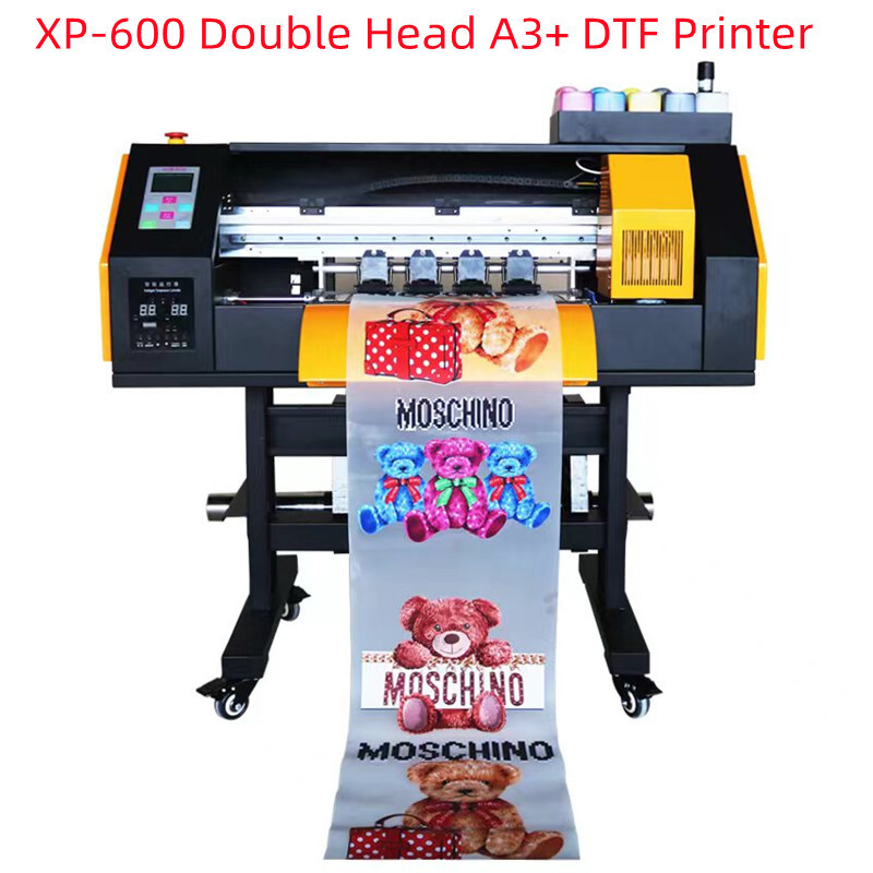 Double Head XP600 A3+ DTF Printer with Automatic Powder Shaking Machine ...