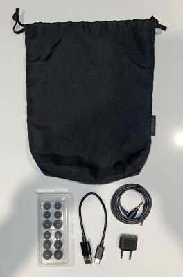 SONY WI1000XM2 BLK ACCESSORIES- Audio Cable, Bag, Earbuds, Charger ...