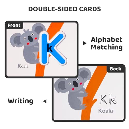 Alphabet Number Flash Cards Wooden Letter Puzzle ABC Sight Words Match ...