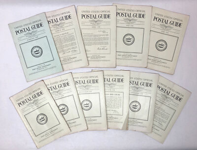 (Lot Of 11) Vtg 1938 United States Official Postal Guide, Feb-Dec | eBay