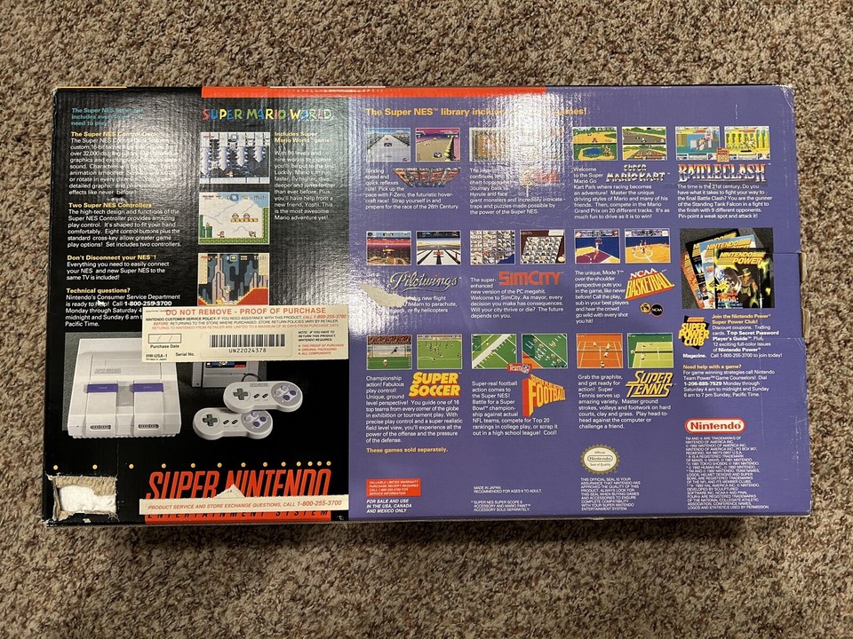 Original 1985 Nintendo Action Set Console and 1991 Nintendo Super NES ...