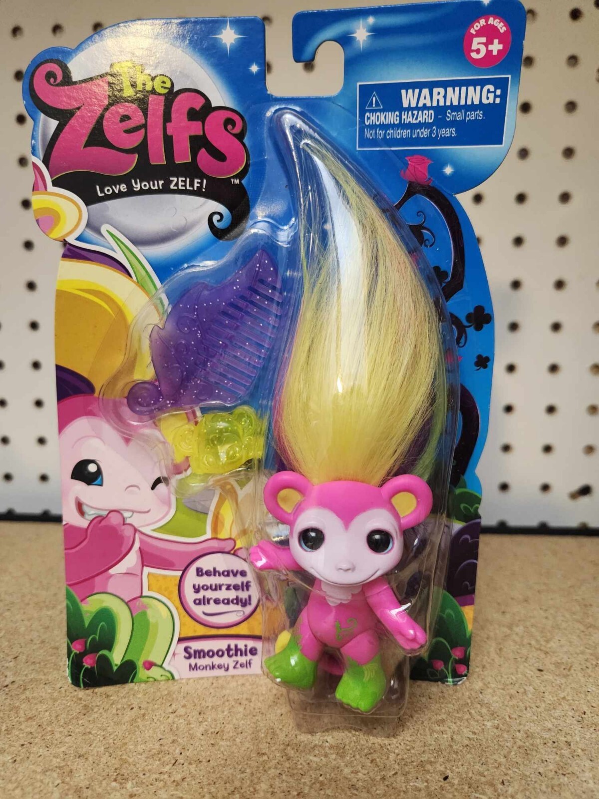 Moose Toys Smoothie Medium ZELFS Pink Monkey 2 1/2" Figure New Sealed ...