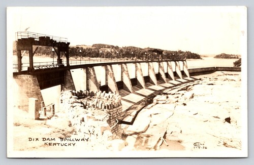 RPPC Dix Dam Spillway Cline Kentucky Real Photo P466 | eBay