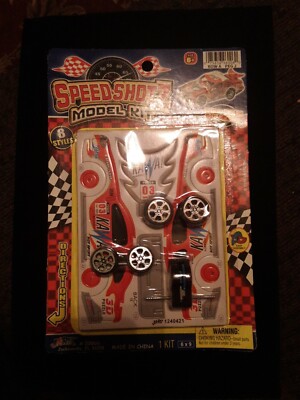 Model Race Car Kit w Pull Back Power Action SPEED SHOTZ Kid's Craft ...