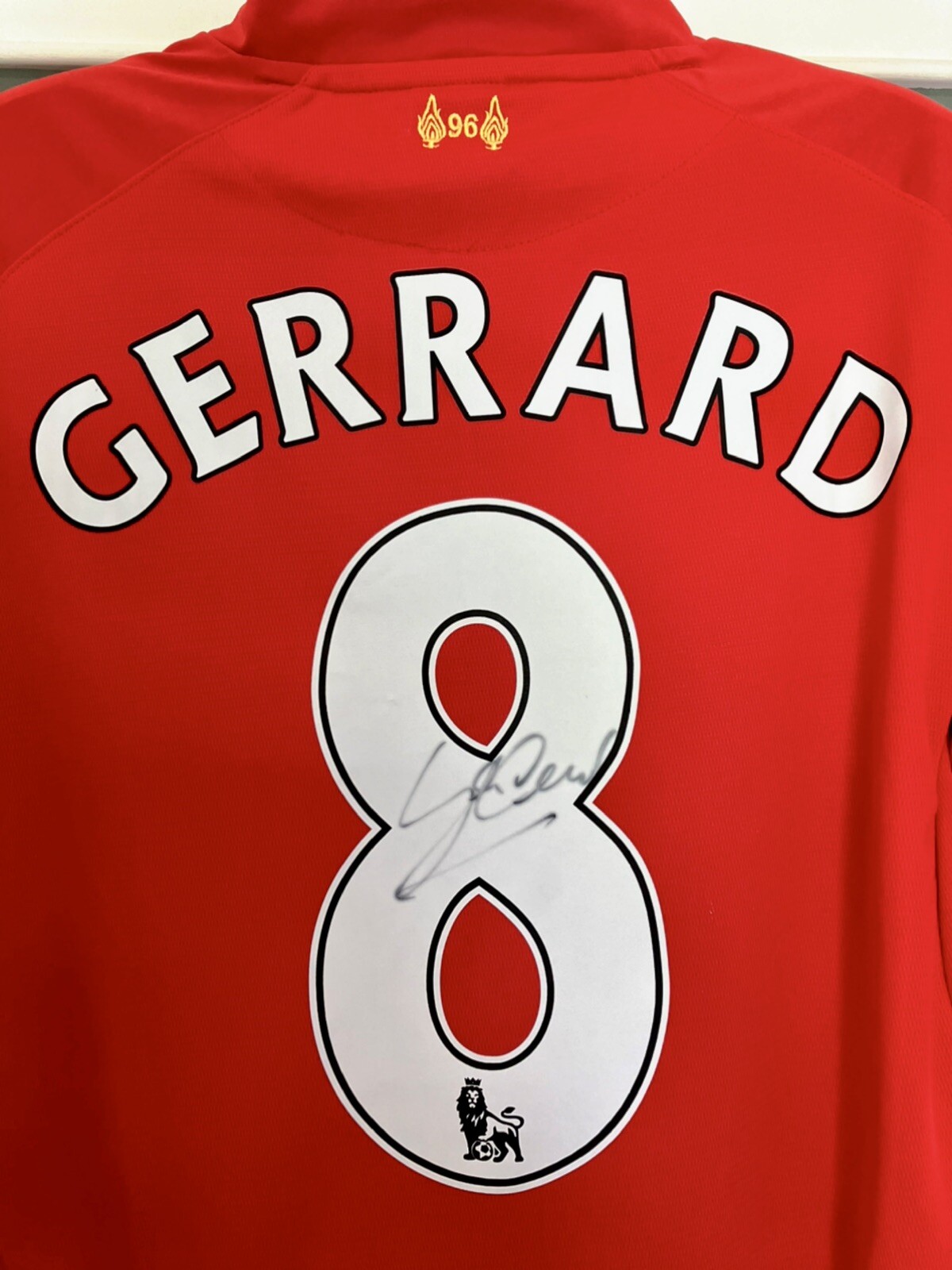 Home Premier League 2013/2014 Liverpool Jersey Steven Gerrard Signed ...