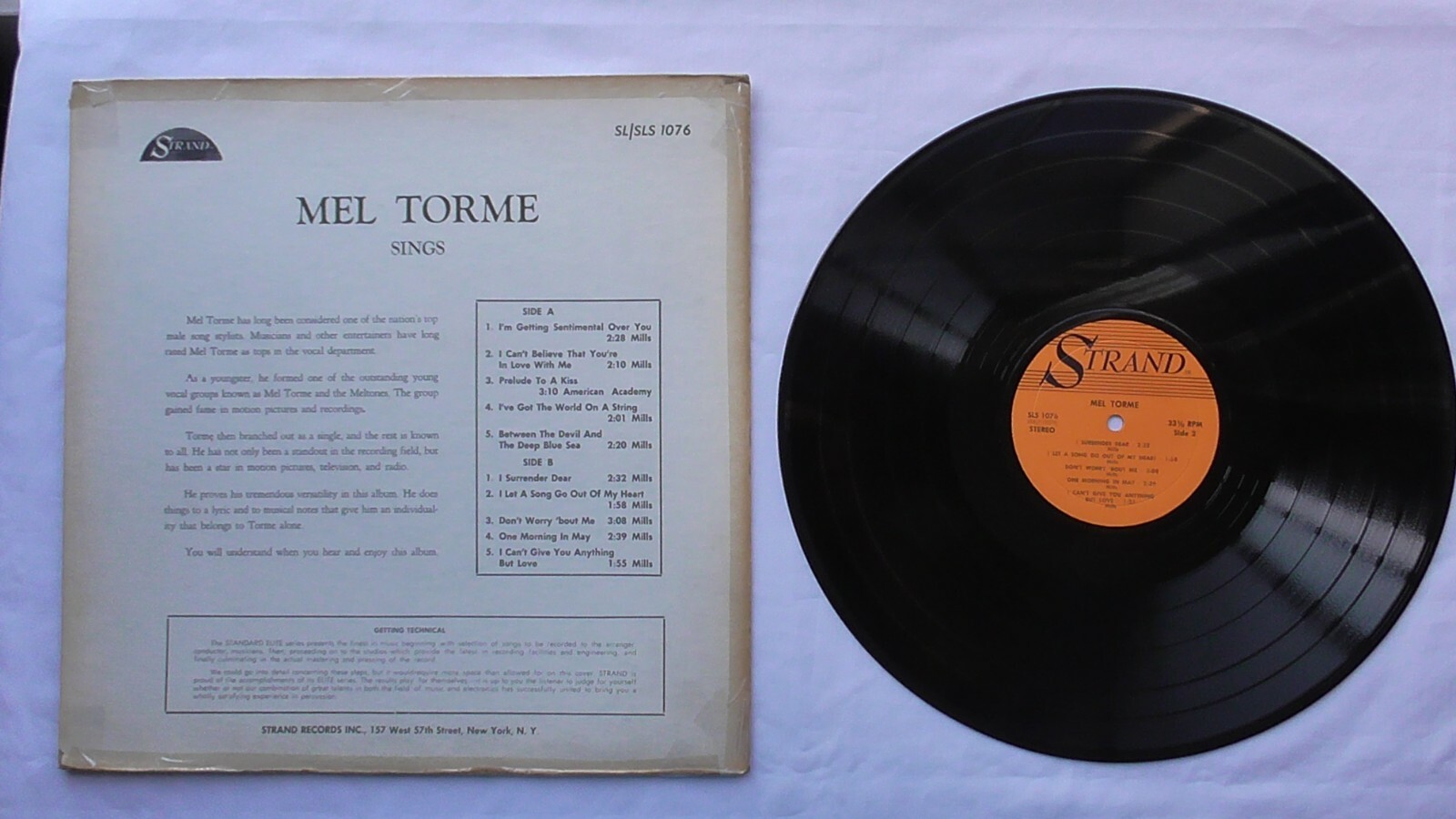 Mel Torme LP Vinyl Stereo Strand Records #SLS 1076 Mel Torme Sings | eBay