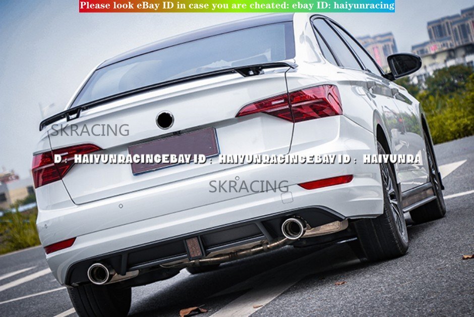 ABS Carbon Fiber Look Rear Bumper Diffuser Lip Kit Fits VW Jetta GLI ...