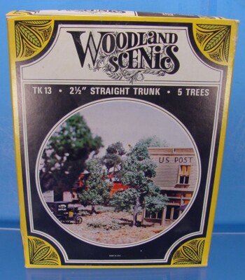 HO/HOn3/Sn3 WOODLAND SCENICS TREES TK13 2-1/2" TALL 5 STRAIGHT TRUNK ...