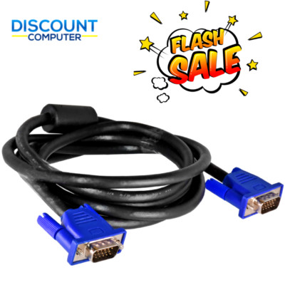 New Monitor VIDEO cable 15 Pin Male-Male VGA svga PC Computer desktop ...