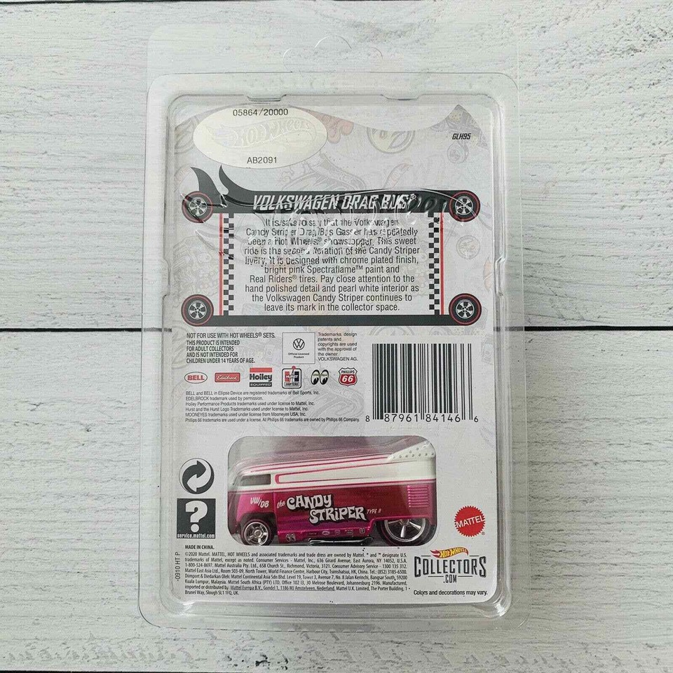 2021 Hot Wheels RLC Exclusive Pink Volkswagen Candy Striper Drag Bus ...