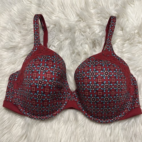 Victorias Secret 36DD Bra Red Body By Victoria Lined Perfect Coverage ...