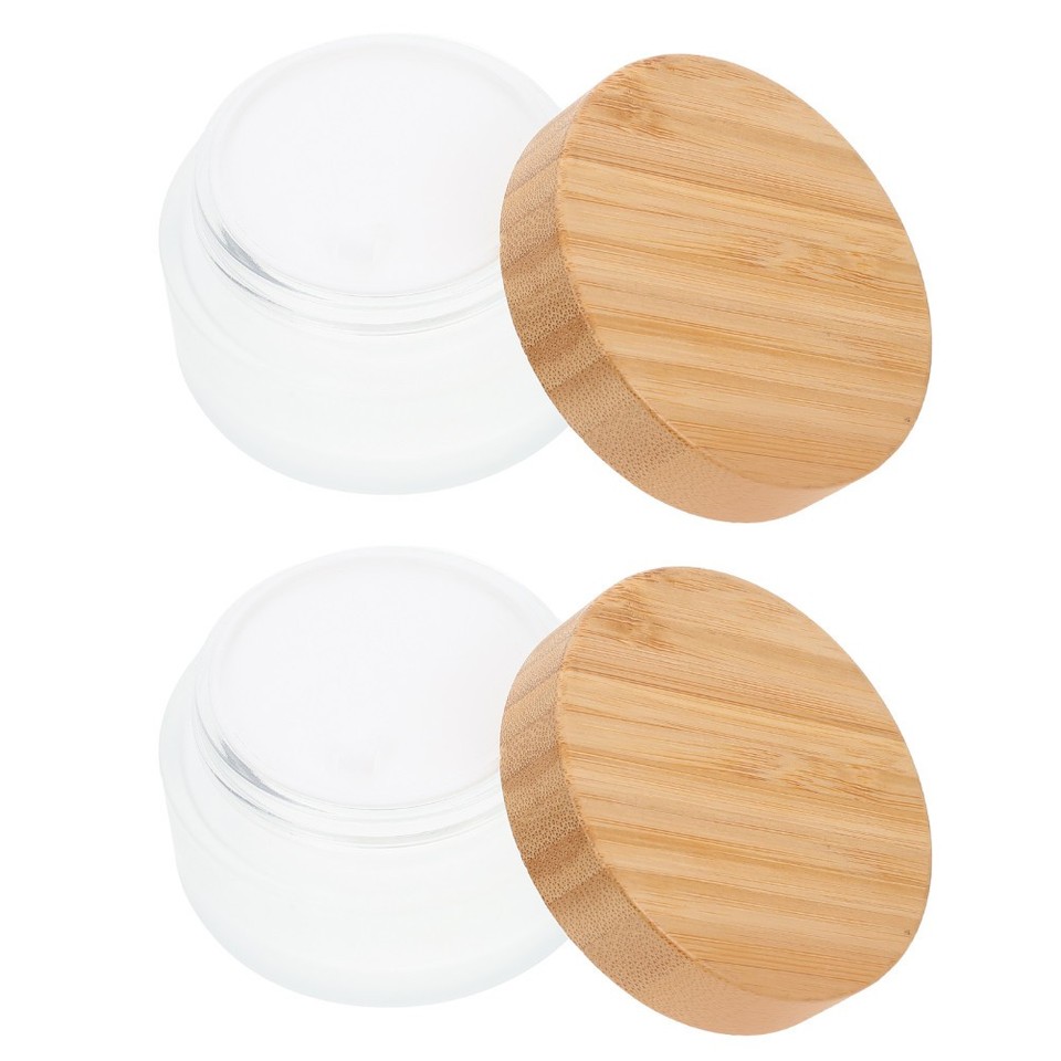 2 Pcs Small Jar Moisturizer Container Clear Glass Jars with Lids | eBay ...