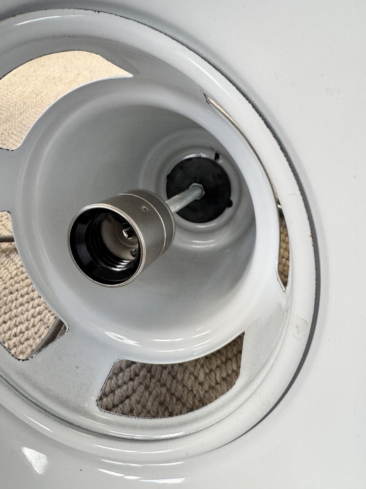 Trainspotters refurbished vintage Dunlop grey enamel industrial pendant ...