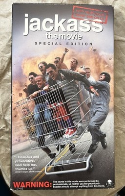 Jackass The Movie VHS 2002 Stunts Pranks Johnny Knoxville MTV Rare HTF ...