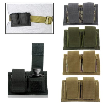 Tactical Revolver Double Speed Loader Pouch Waist Storage Bag .32 .38 ...