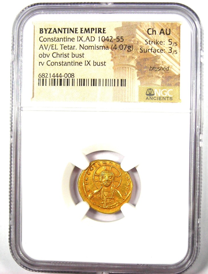 Constantine IX AV/EL Tetarteron Nomisma 1042 AD - Certified NGC Choice AU | eBay