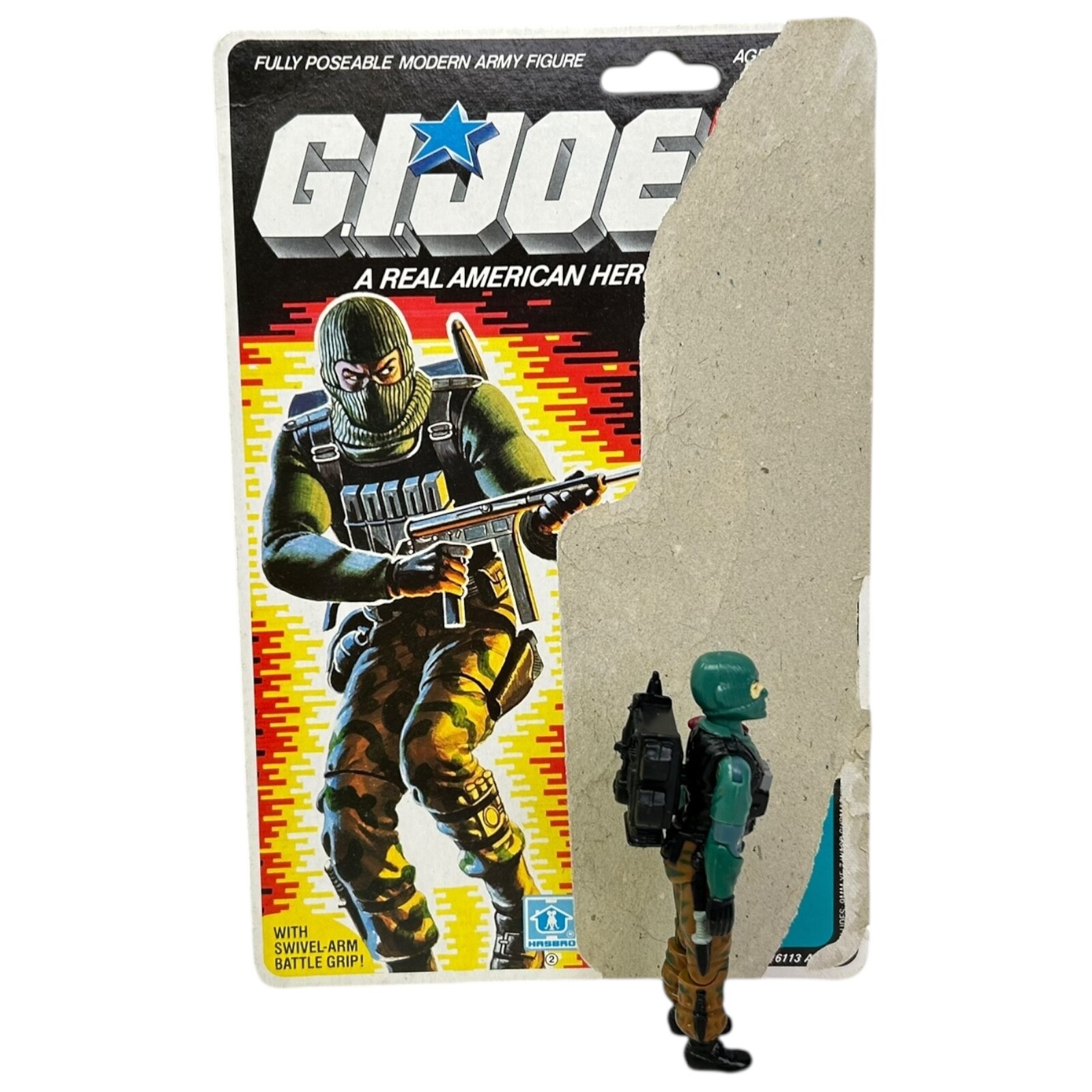 Vintage GI Joe Beachhead 3.75" Action Figure w/Cardback 1986 Hasbro ...