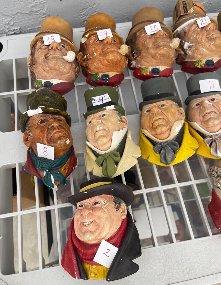 Bossons Chalkware Head~Faces Wall Hanging Art Figurine *PICK 1 * LOT ...