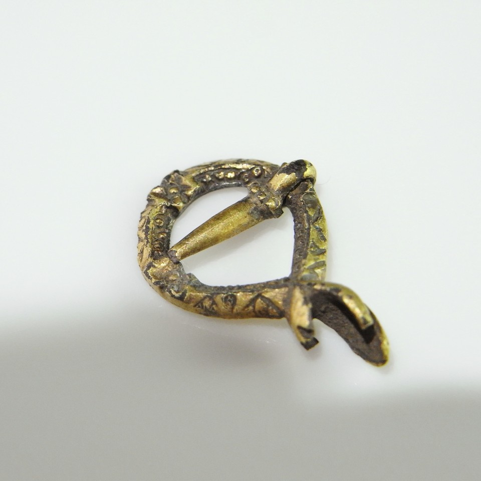 Medieval Penannular Brooch Annular Gilt Silver 12th C Pin Antique Pre ...