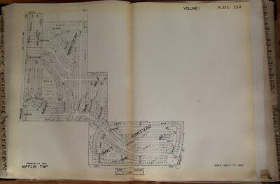 ORIGINAL 1937 COLUMBUS OHIO MIFFLIN TOWNSHIP FROM HOLT AV TO MOCK RD ...
