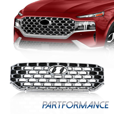 Chrome Front Bumper Upper Grille Grill 86350S2600 For 2021-2023 Hyundai ...