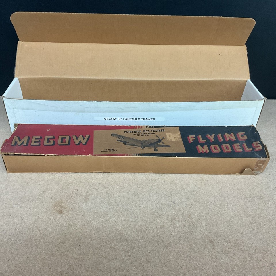 Vintage Megow Fairchild M62 - Trainer Flying Scale Wood Model Kit | eBay
