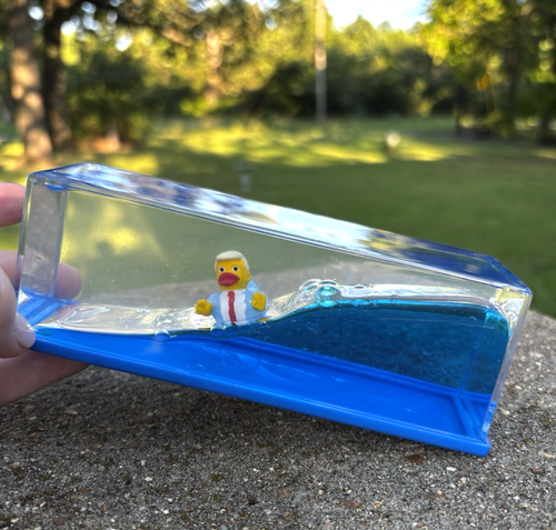 Unsinkable Liquid Wave Paperweight Desk Duck 'TRUMP' Toy Sensory Toy ...