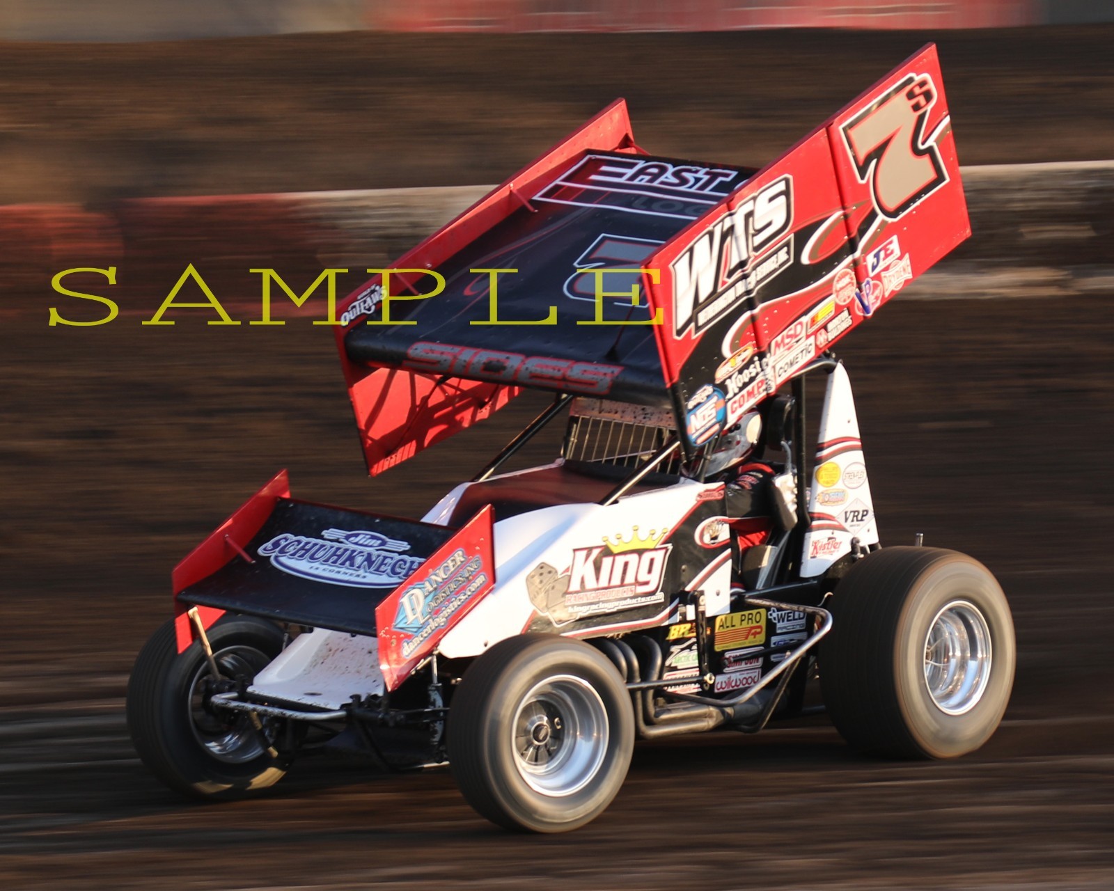 JASON SIDES #7S WTS SPRINT CAR RACING ON TRACK 8X10 GLOSSY PHOTO #L4 | eBay