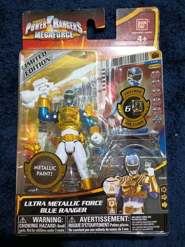 Power Rangers Megaforce Ultra Metallic Force Blue Ranger Action Figure ...