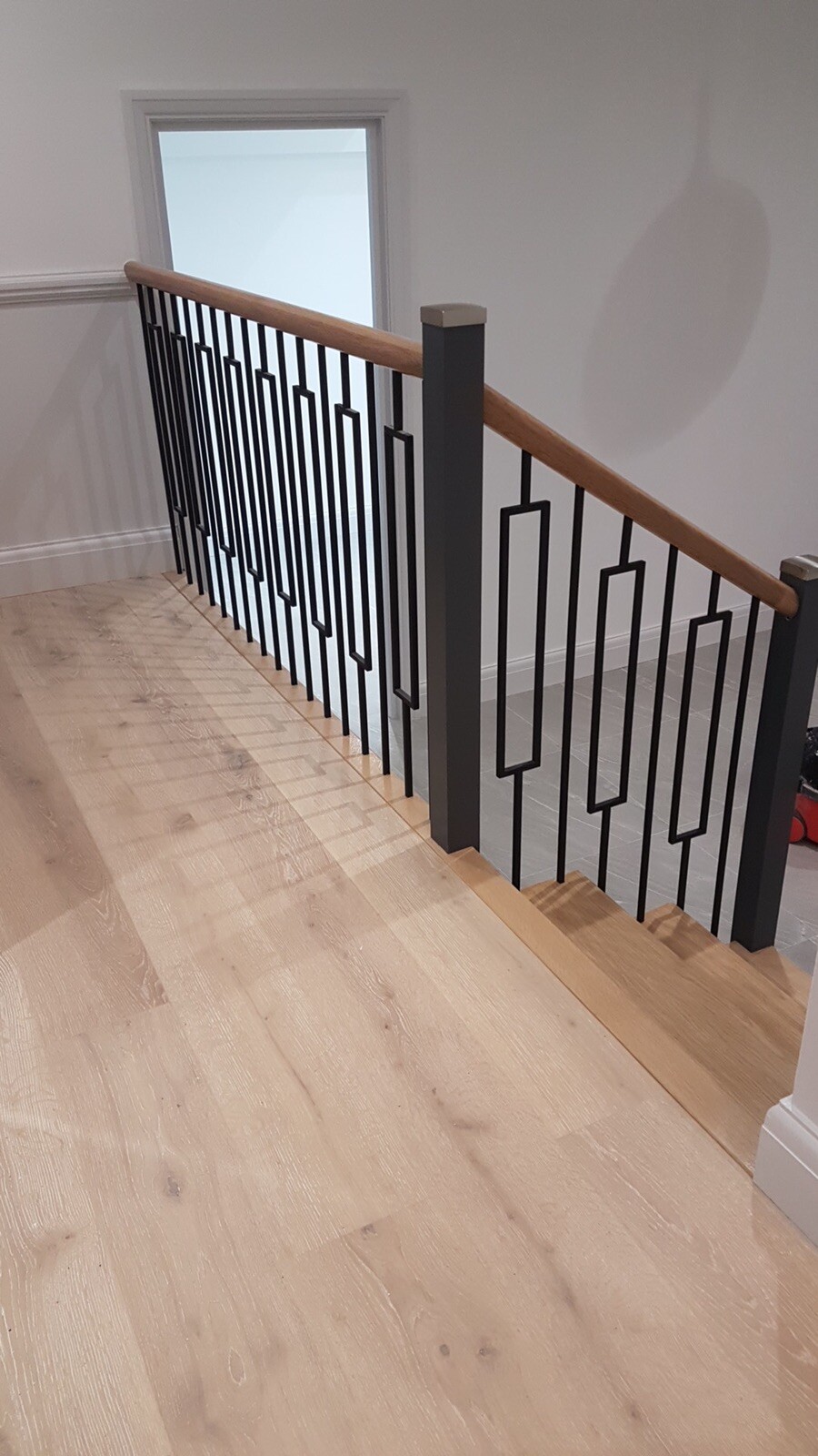 Satin Black Staircase Spindle - 12mm Square Hollow Bar x 1117.6mm High ...