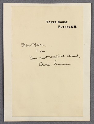 c1910 Owen Seaman English writer mentor A A Milne ORIGINAL h/written ...