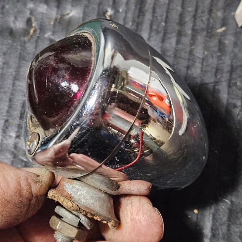 Vintage Red Chrome Bullet Light Car Motorcycle | eBay