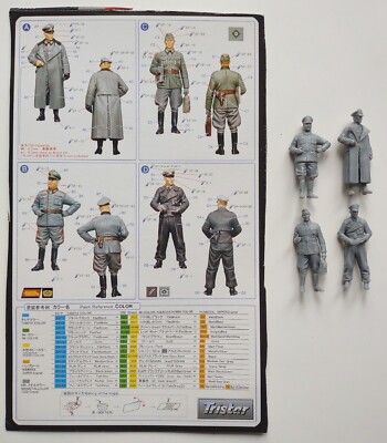 1/35 Built WWII German Soldiers Plastic Figure Model Kit German Command ...