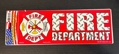 Fire Dept. Department Fireman Fire Fighter Decal STICKER bumper Thin ...