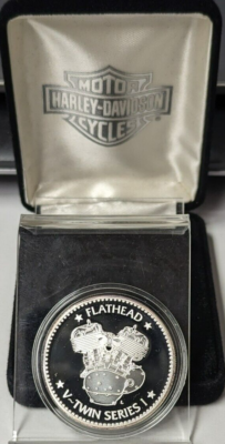 1903-1993 Harley Davidson Flathead V-Twin 1 oz Silver Coin - With ...