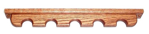 Oak Wooden Gun Rack 5 Barrel Rests Rifle Shotgun Closet Wall Mount or ...