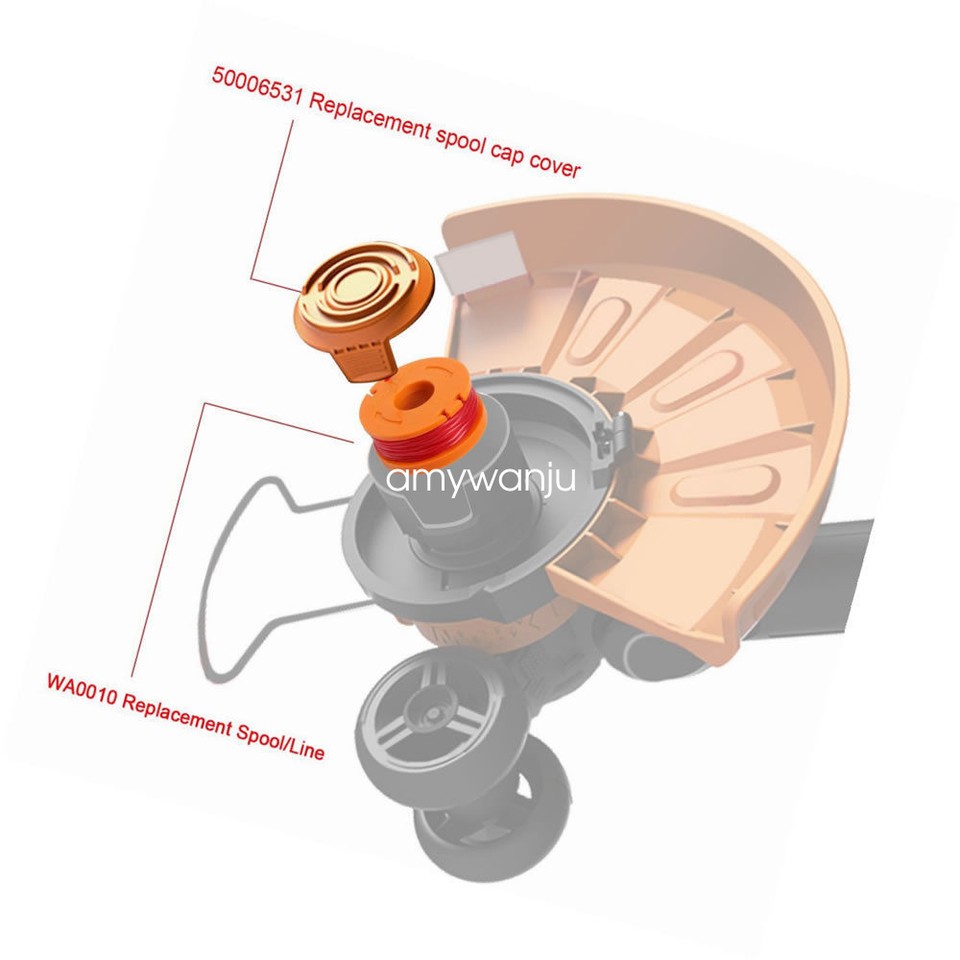 WORX GT Spool Cap Cover WA6531 50006531 for Cordless Grass Trimmer ...