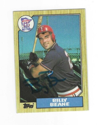 Autographed Signed BILLY BEANE Minnesota Twins Topps 1987 card #114 w ...