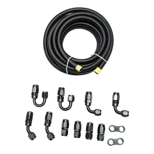 6AN Fuel Line Kit 6AN CPE Nylon Braided Fuel Line Hose Kit 20FT | eBay