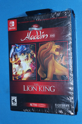NINTENDO SWITCH ALADDIN & THE LION KING CLAM SHELL RETRO EDITION NEW ...