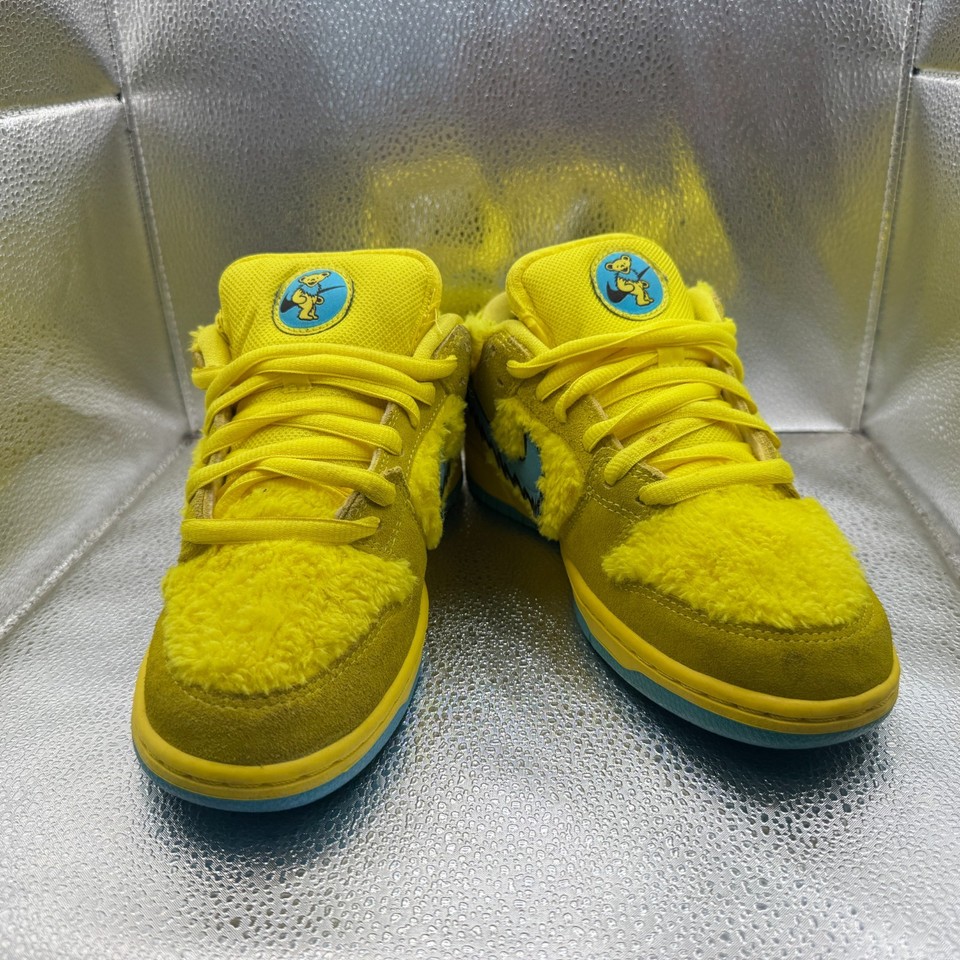 Size 7 Nike SB Dunk Low x Grateful Dead Mens Yellow Furry Sneaker ...
