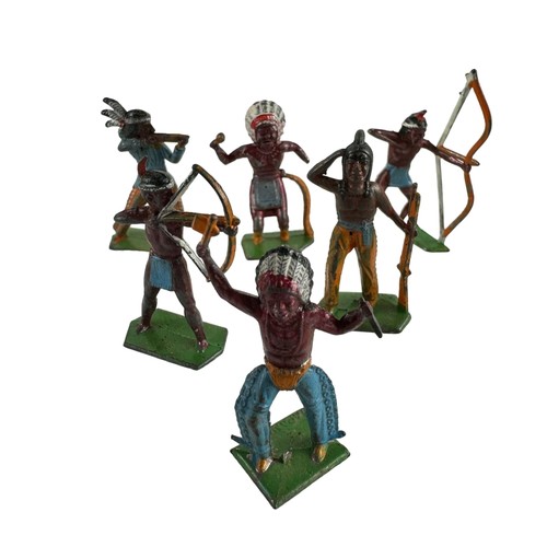 Unmarked Miniature Lead Native American Warrior Lot | eBay