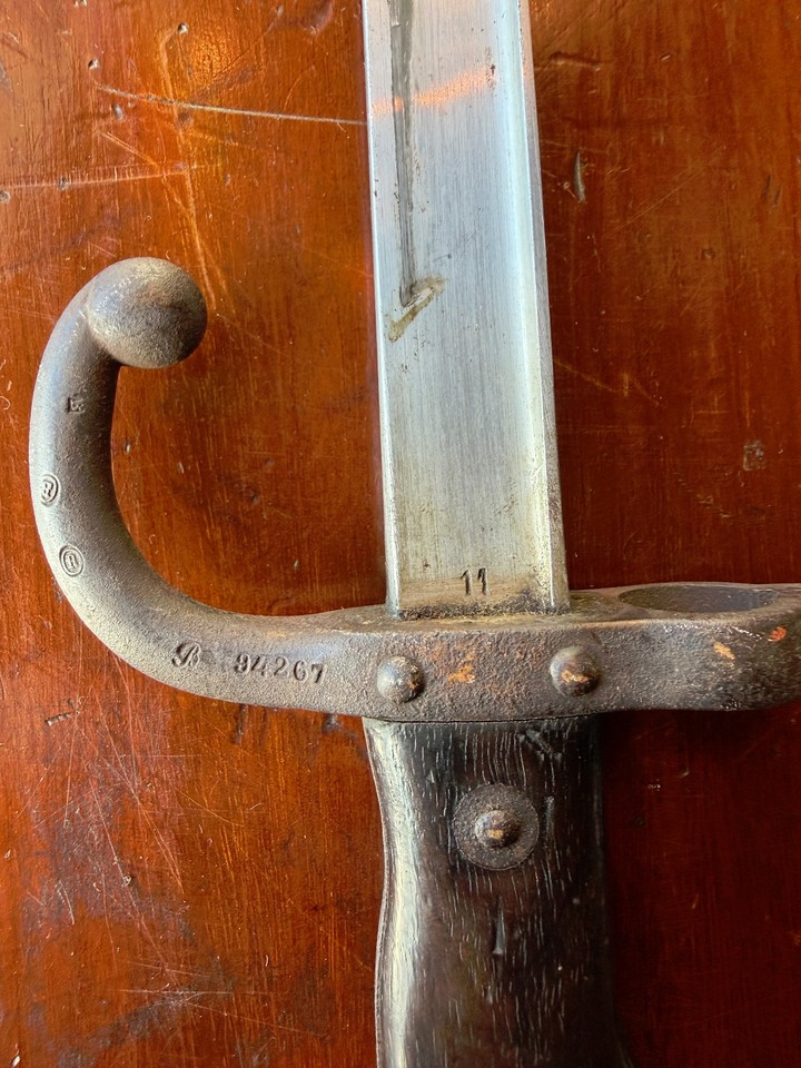 1877 French Bayonet Gras SWORD Scabbard Army Curved Quillion | eBay