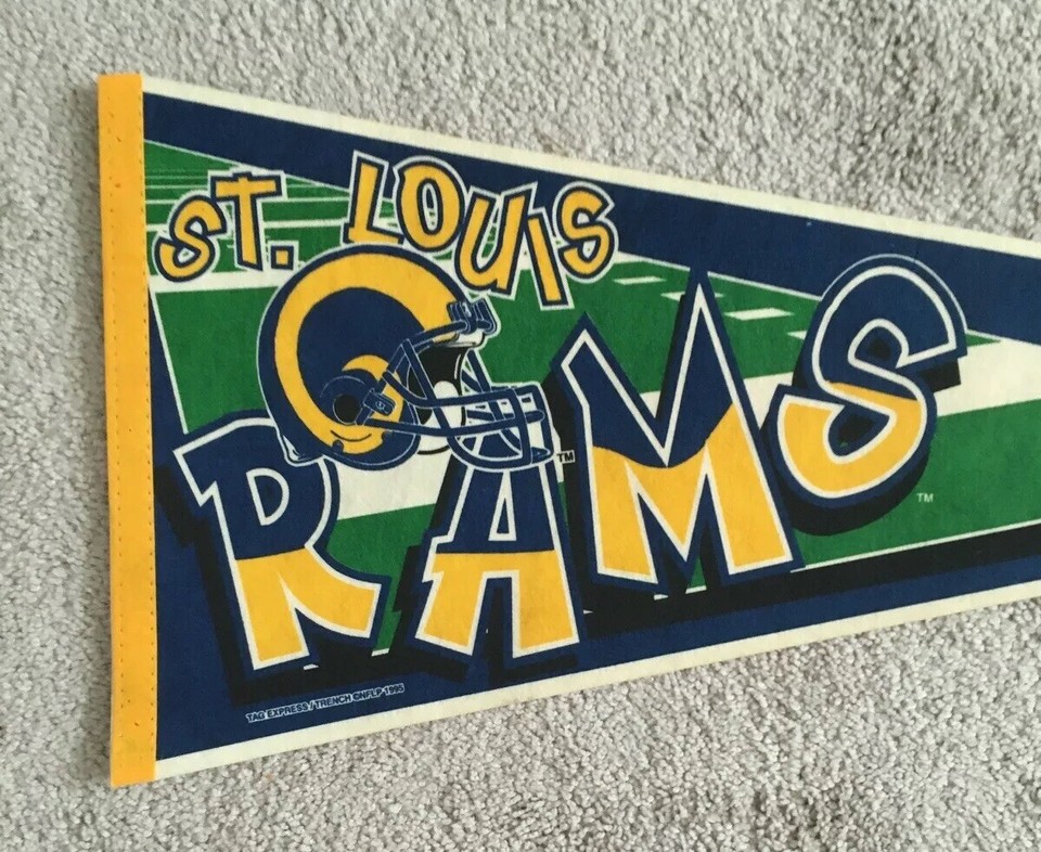 Vintage NFL Football St. Louis Rams 1995 Collectible Felt Football ...