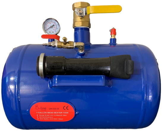 Schrader Bead Seater Bead Blaster Bead Booster 5 Gallon Steel Tank CE ...