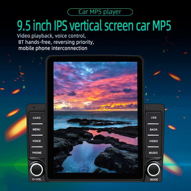 Vertical Screen Player 9.5 Inch Car FM Radio Stereo Carplay GPS Navi FM ...