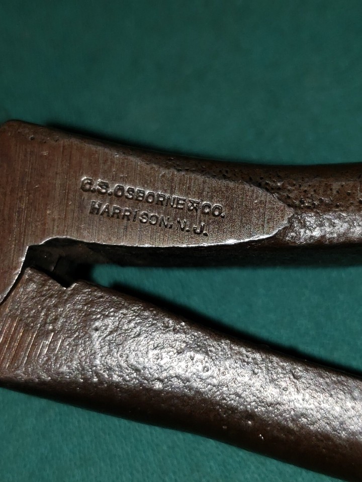 Vintage C. S. Osborne & Co. Harrison, NJ Leather Pliers Tool w/ Nail Puller End | eBay