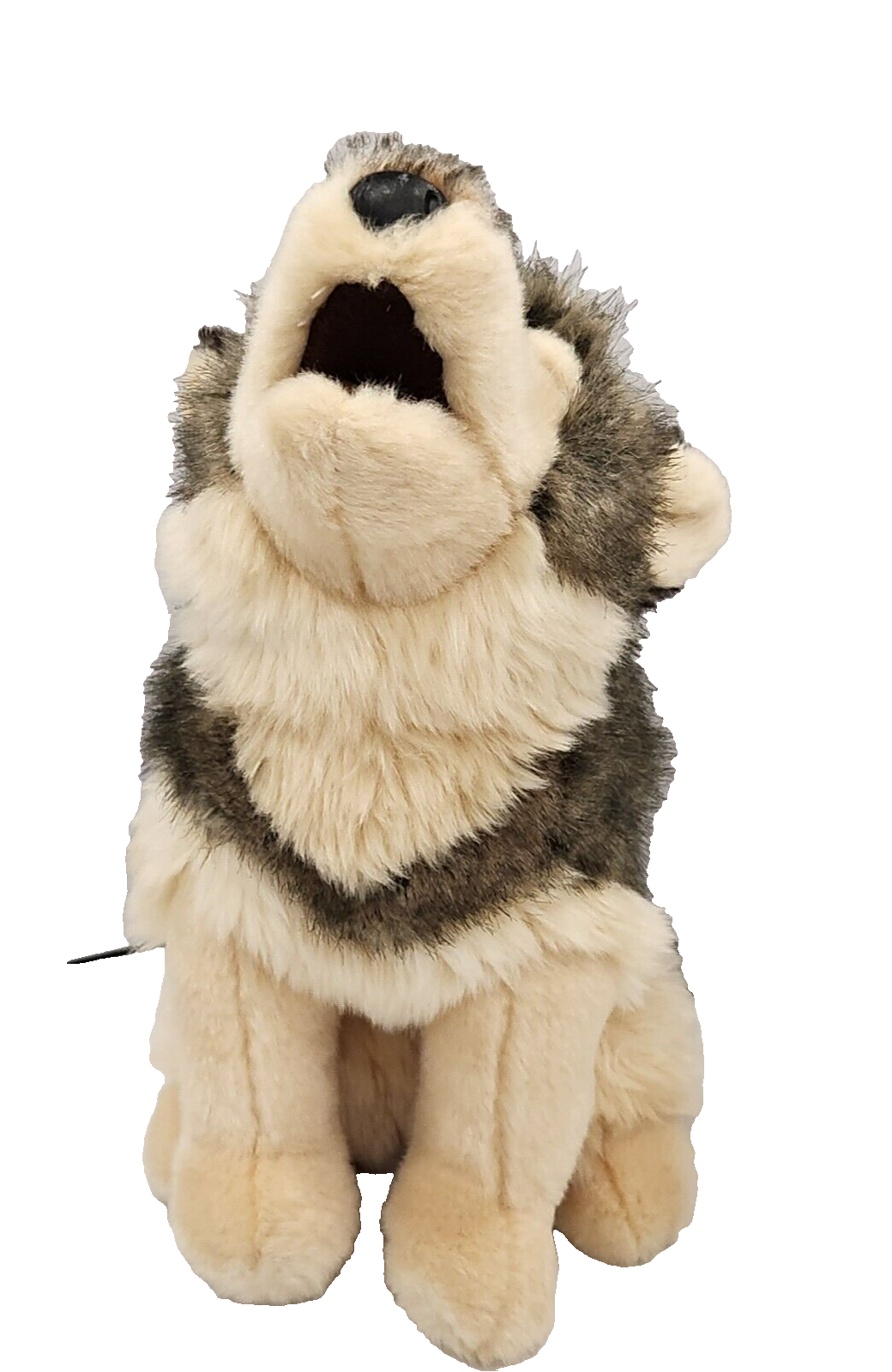 Raina the Wolf Plush Douglas The Cuddle Toy Howling Sitting Beige ...