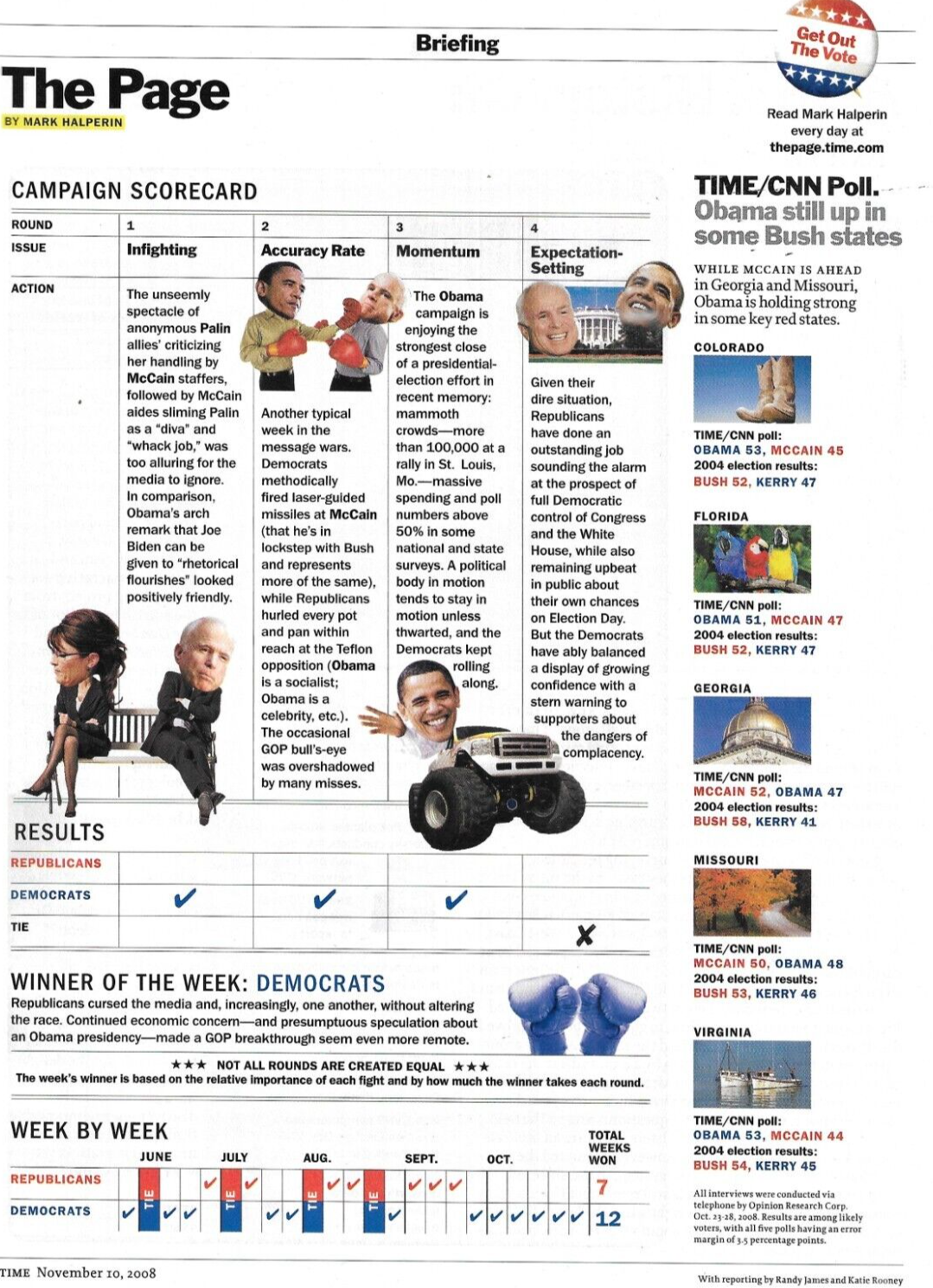 Time Magazine Barack Obama John McCain Election Special 50 Best ...