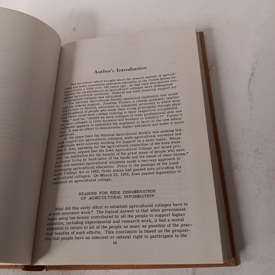 History of Cooperative Agriculture and Home Economics HC (1960) Ralph ...